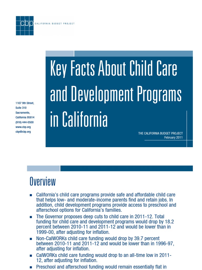 Child Care Facts | Download Free PDF | Household Income In The United ...