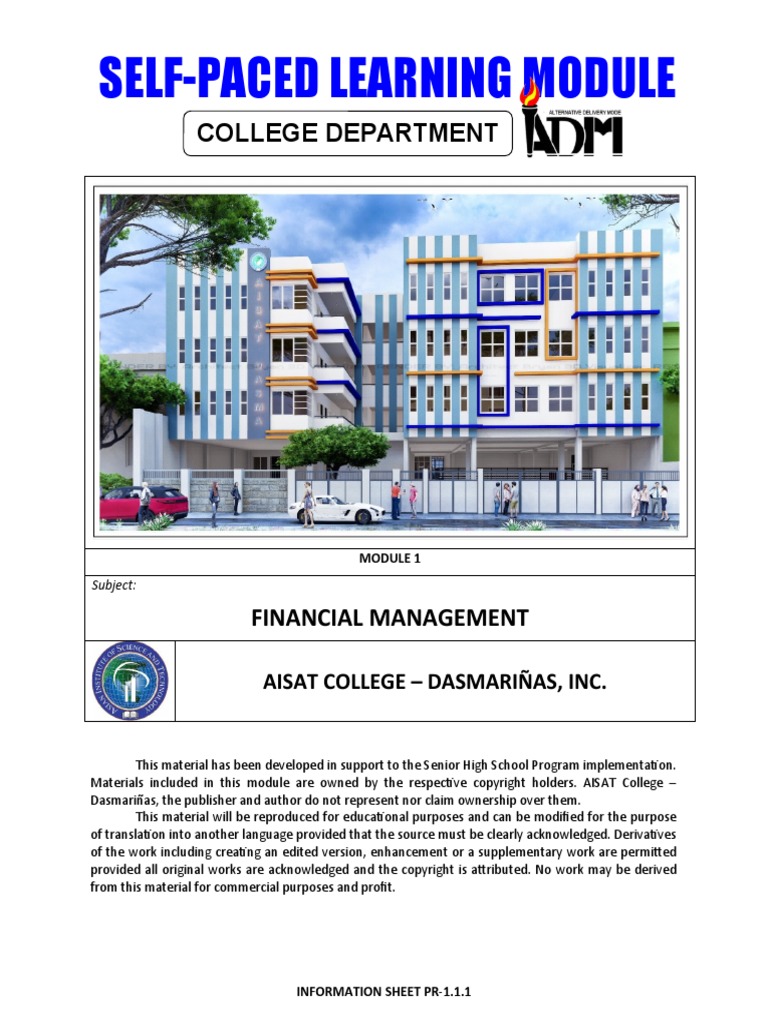 MFL - AE19-FM - Module 11 | PDF | Partnership | Financial Capital