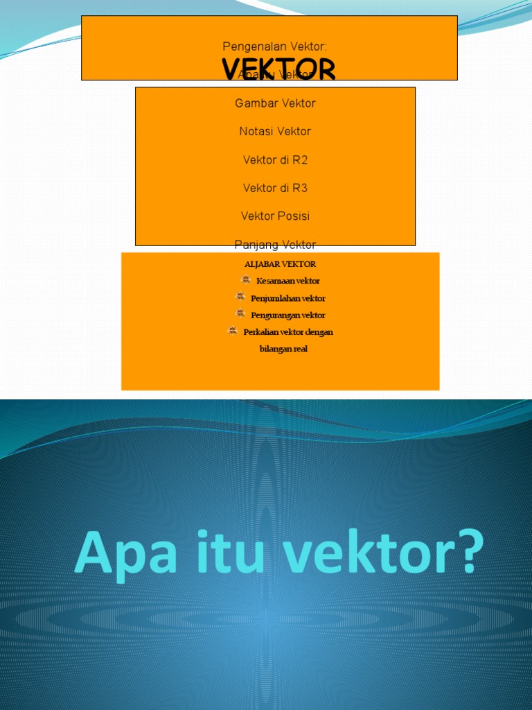 Pengenalan Vektor | PDF