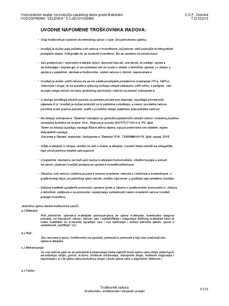 3 Troskovnik - Vszelenka | PDF