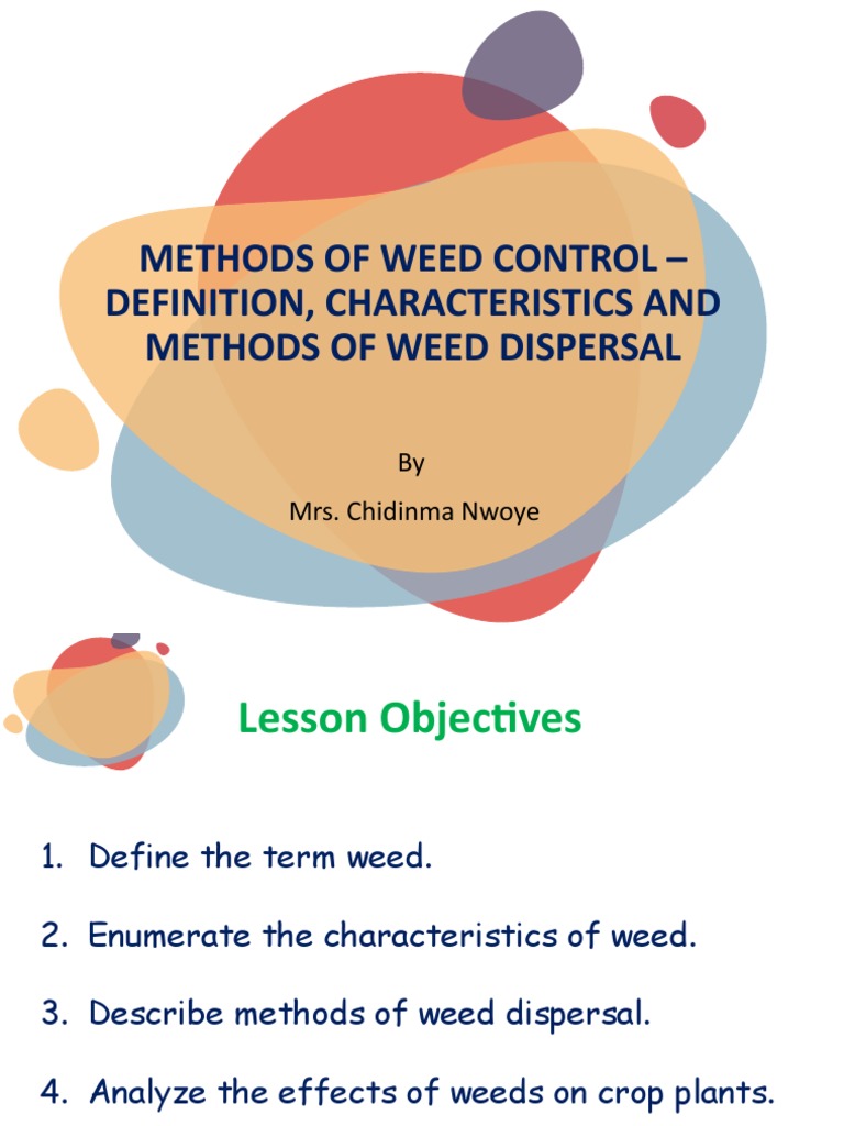 Week 4 Lesson Note On Methods of Weed Control 2nd Term 2022-2023 | PDF