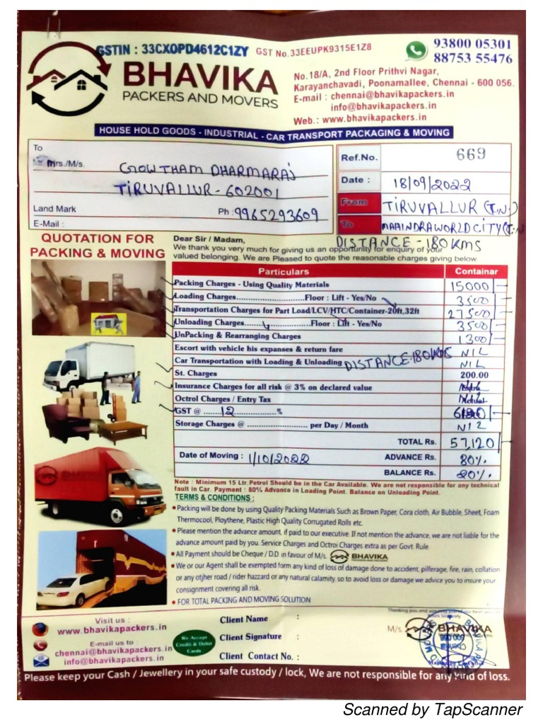 Gowtham D - Relocation and Travel Bills-Combined | PDF