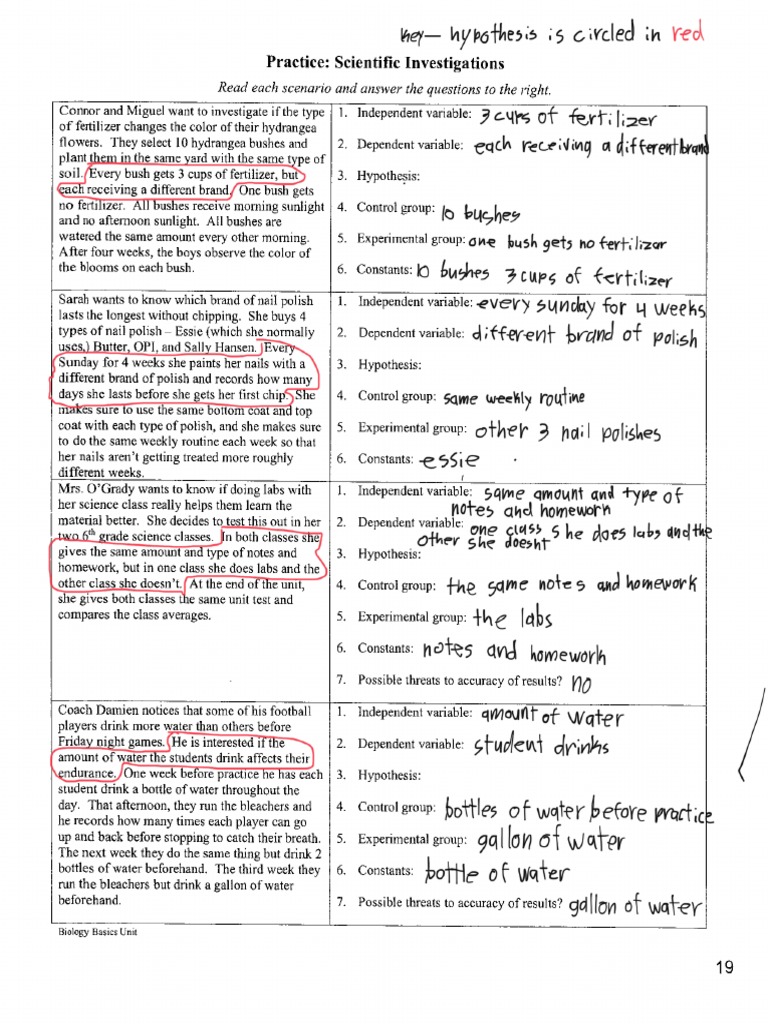 Practicing Scientific Investigation | PDF
