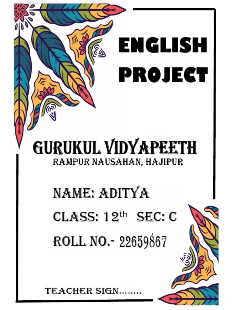 English Project Nameplate | PDF