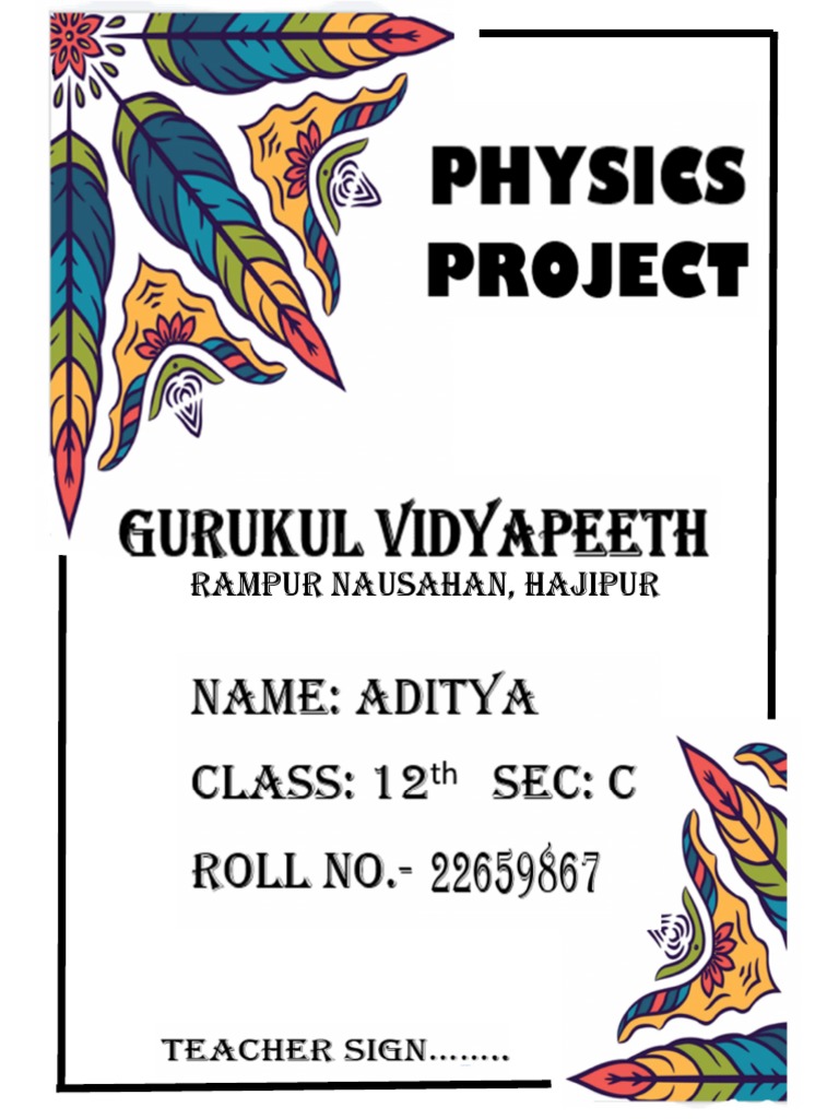 Physics Project Nameplate | PDF