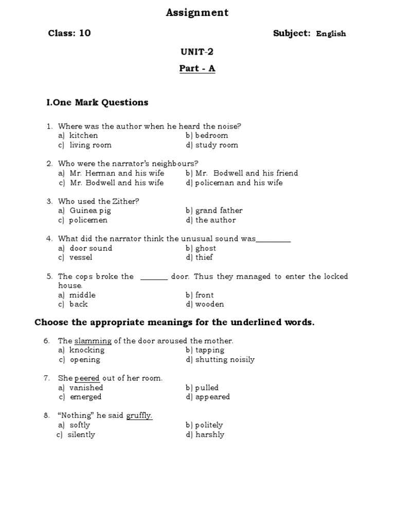 10th English-1 | PDF