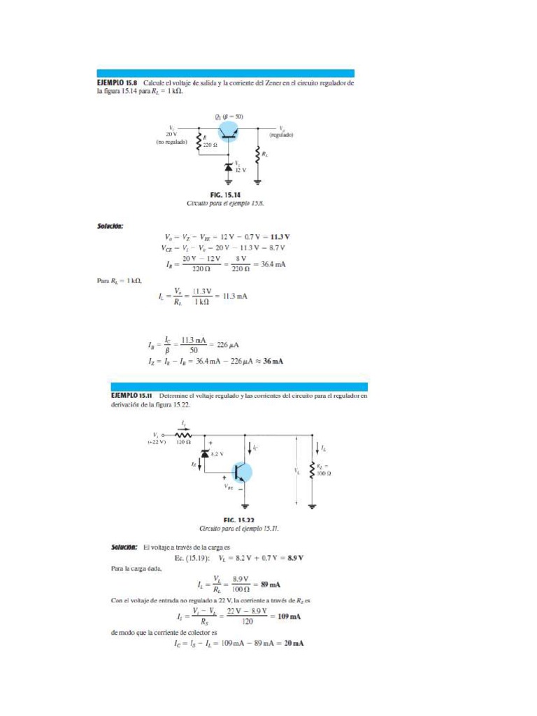 Ejercicios Regulacion de Voltaje | PDF