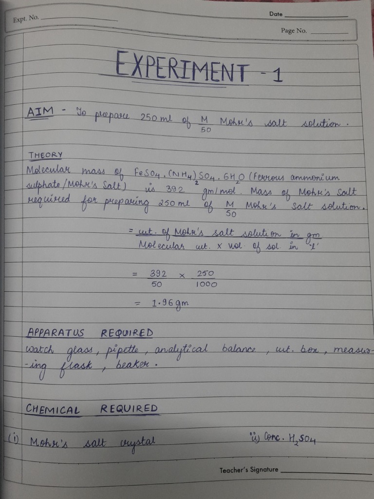 Chem Practical 12th Class Cbse | PDF