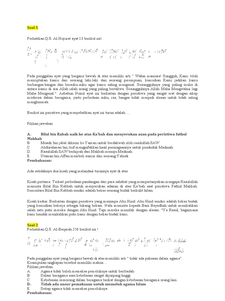 51contoh Soal Ipmb & Jawaban | PDF