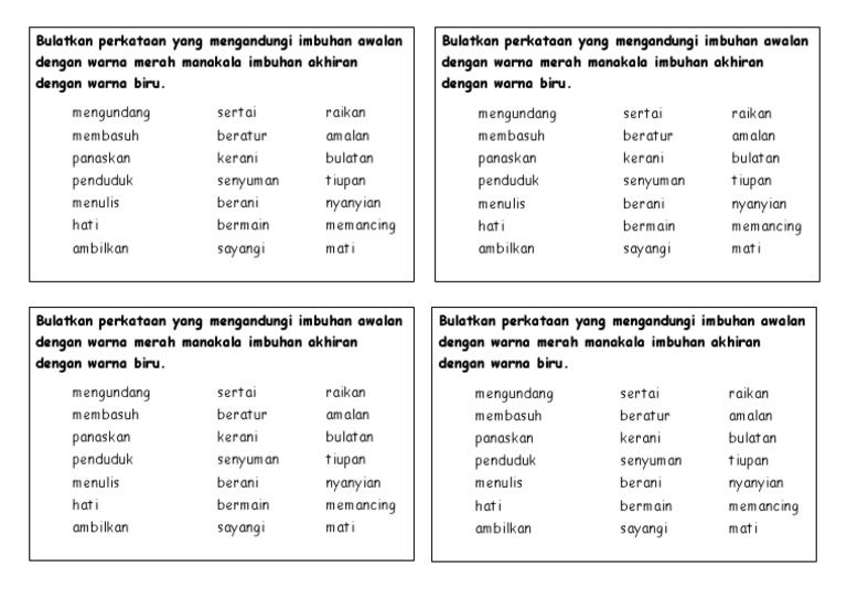 Imbuhan Awalan Dan Akhiran 19.9.2022 | PDF | Seni & Disiplin Bahasa
