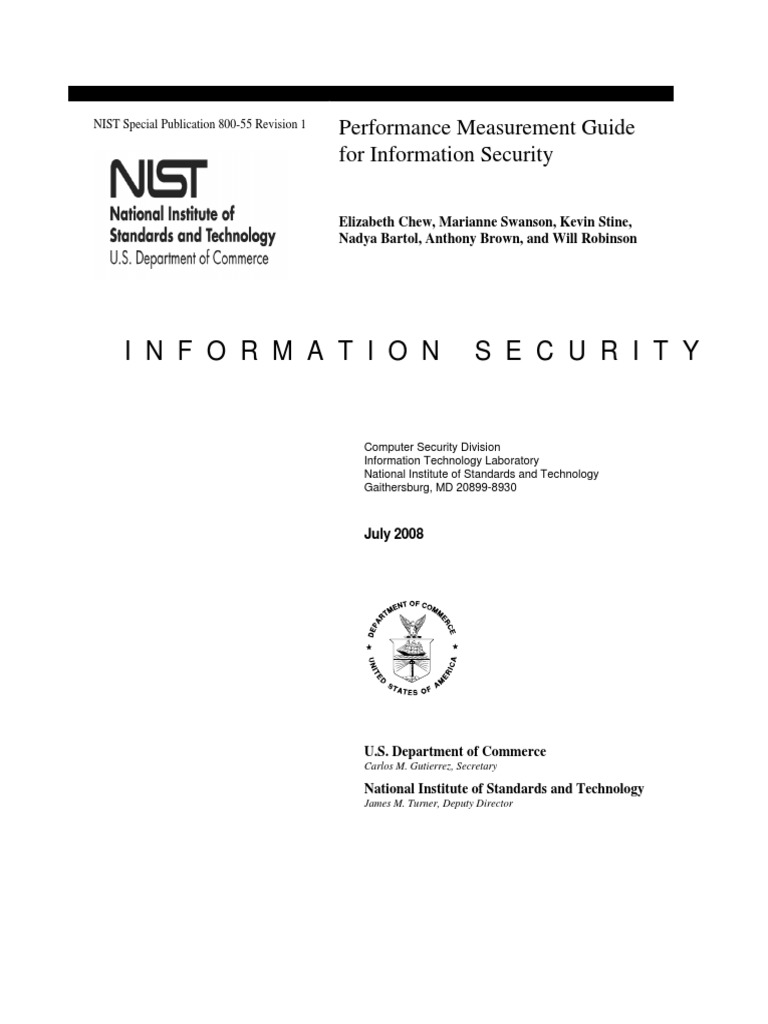 Nist 800-55r1 | PDF | Information Security | Computer Security