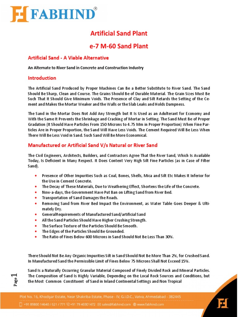 M Sand and P Sand | PDF | Sand | Concrete