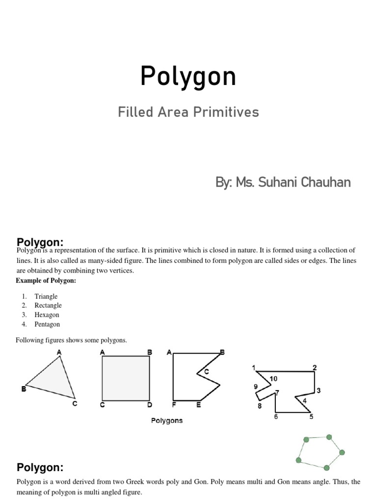 Computer Graphics Polygon | PDF | Polygon | Vertex (Geometry)
