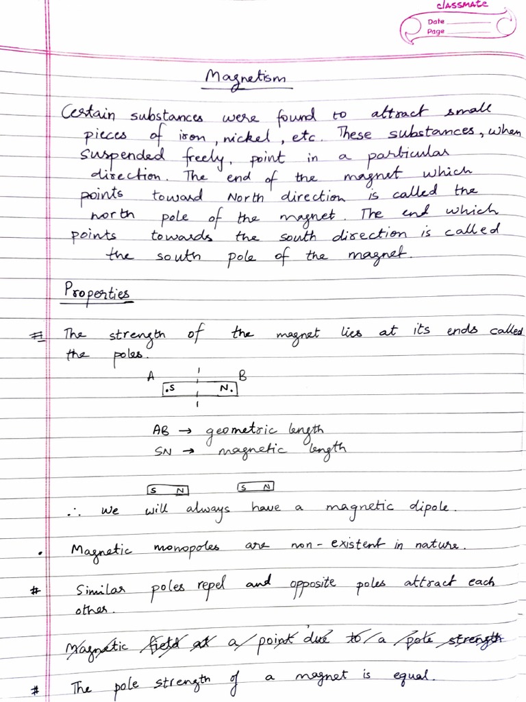 Magnetism Complete Notes | PDF