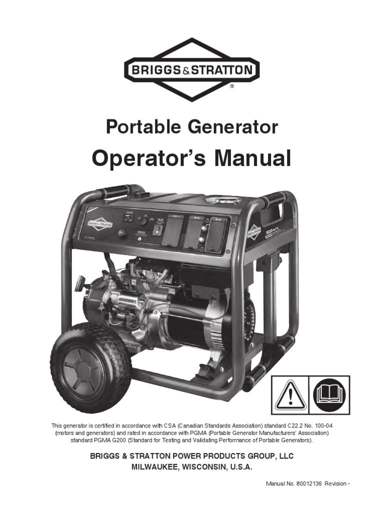 Briggs & Stratton 30664 Generator Manual | PDF | Ac Power Plugs And Sockets | Gasoline