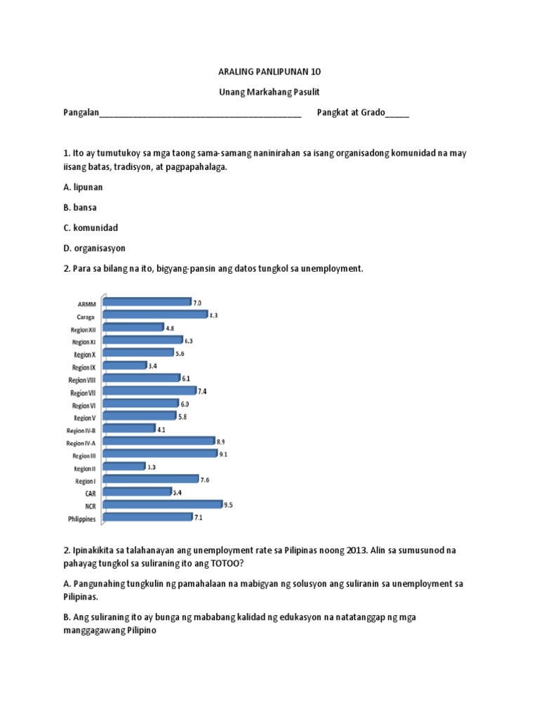 Ap 10-1st Exam | PDF