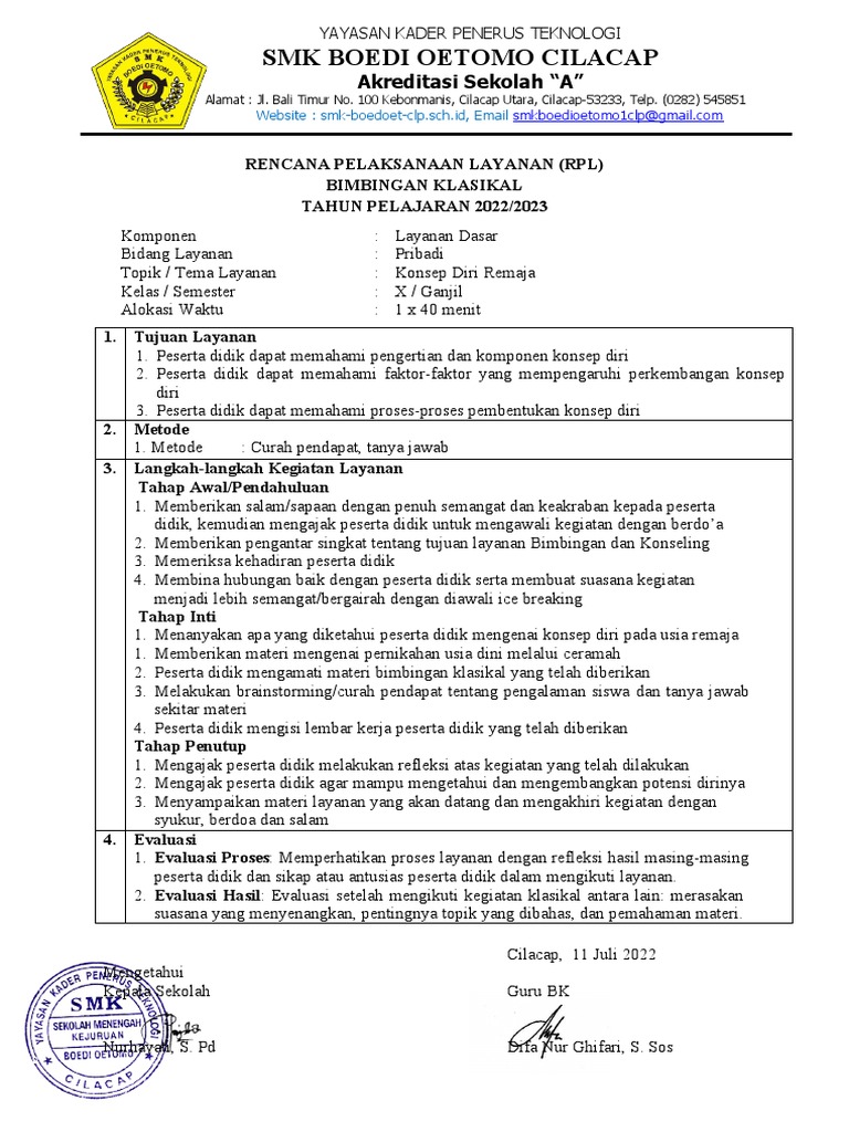 X RPL Konsep Diri Remaja | PDF | Pengembangan Diri | Sains & Matematika