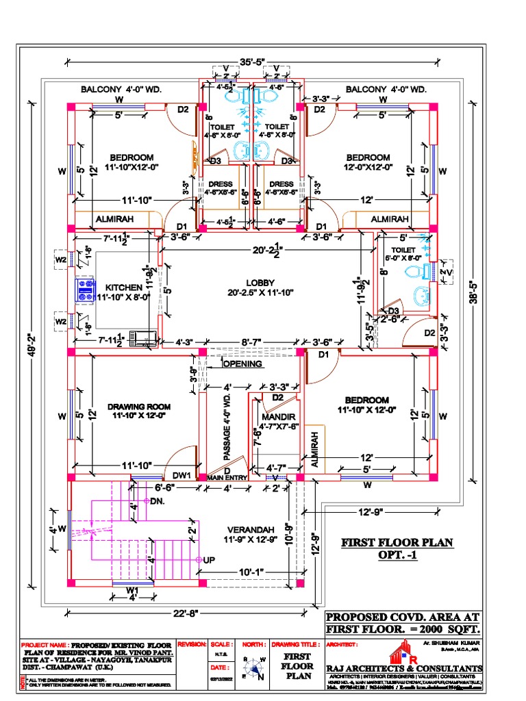 VINOD PANT RESI FIRST FR DWG-Model | PDF