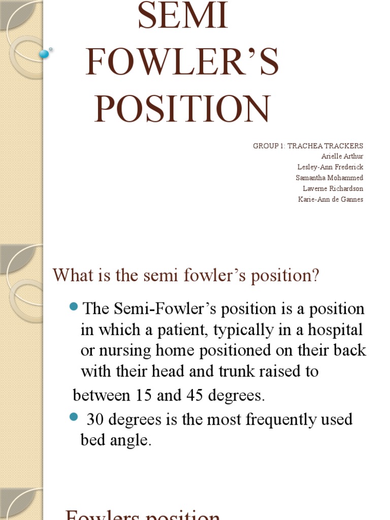 Semi Fowler's Position | PDF