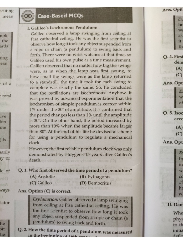 Physics Case Study Based Question | PDF