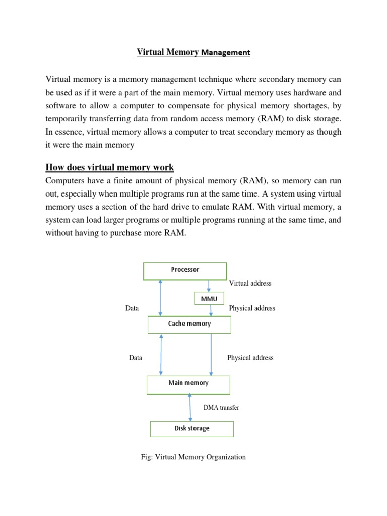 Ca Virtual Memory Pdf Computer Data Storage Random Access Memory