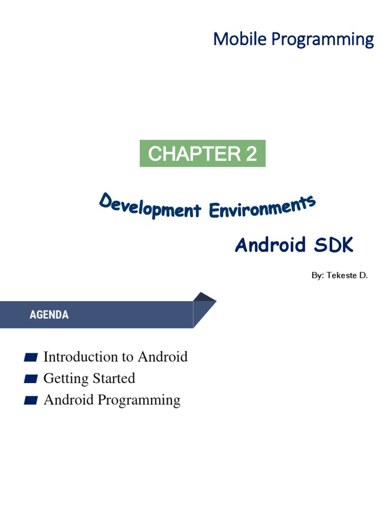 Chapter 2 Development Environments Pdf Android Operating System Java Programming Language 