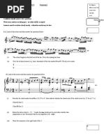 Grade 1 Theory Test Paper (ABRSM) | PDF | Musicology | Classical Music