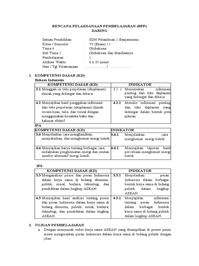 RPP Discovery Learning Saintifict Approch | PDF