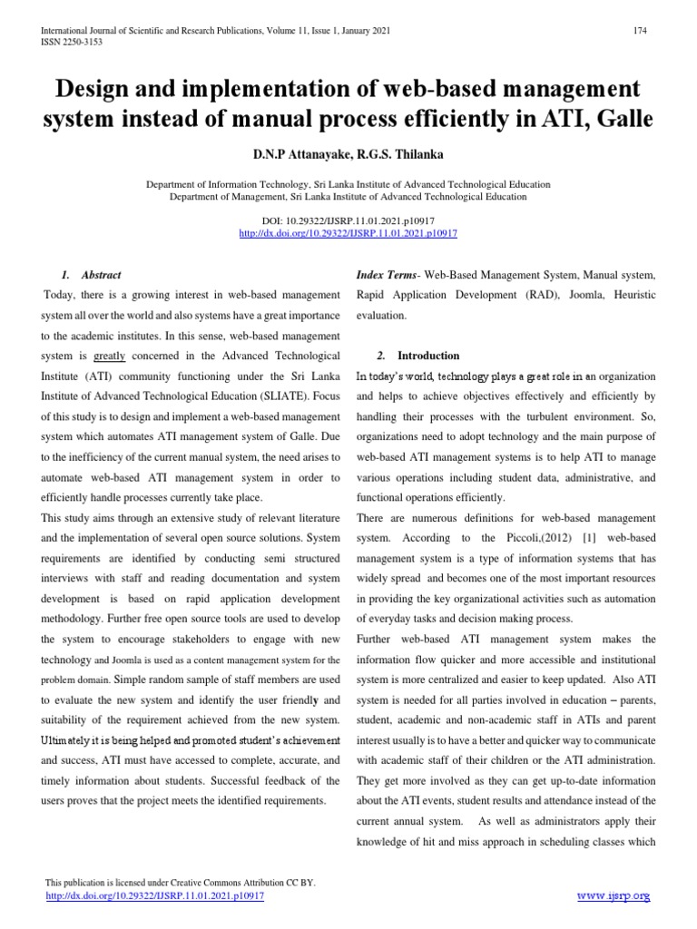 Design and Implementation of Web-Based Management | PDF | Usability ...