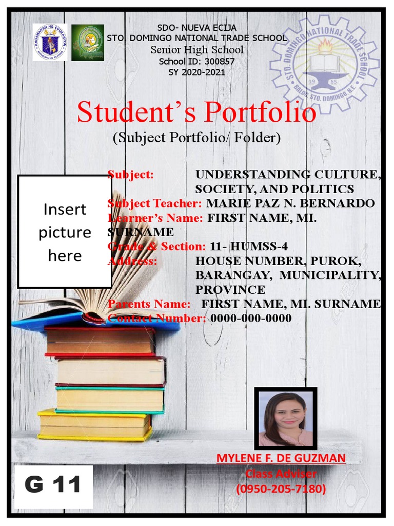 11 Humss 4 Portfolio Front Page True and Updated | PDF | Learning | Cognition
