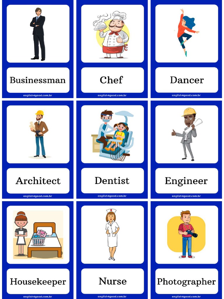 Jobs Flashcards Min | PDF