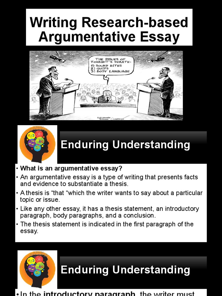 Writing Research-Based Argumentative Essay | PDF | Essays | Argument