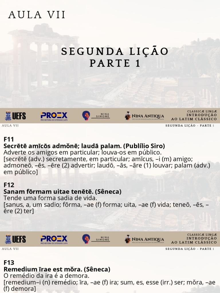 Slides - Aula 7 - Latim | PDF