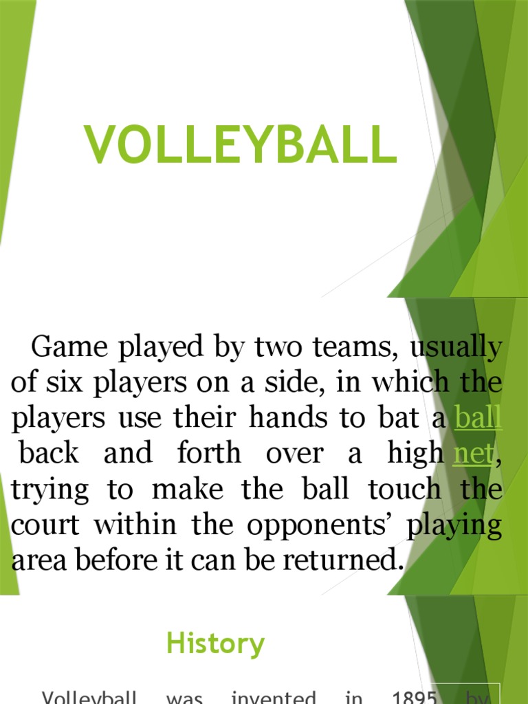 Volleyball Presentation | PDF | Volleyball | Ball Games