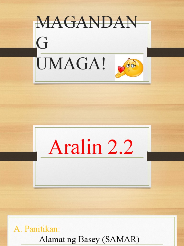 Aralin 2.2 Filipino 7 | PDF