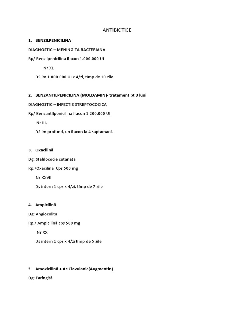 ANTIBIOTICE Reteta | PDF | Biocides | Pharmacy