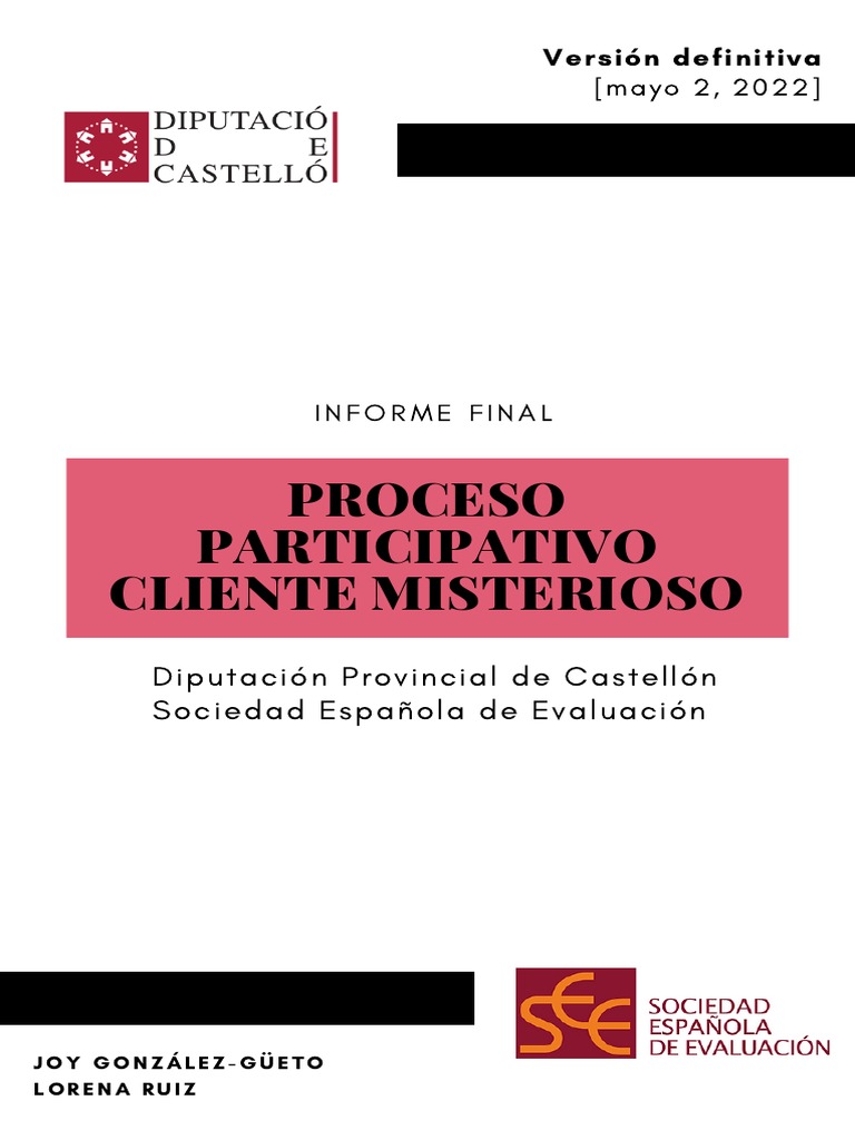 Informe Cliente Misterioso Castellon | PDF | Gobernancia | Responsabilidad