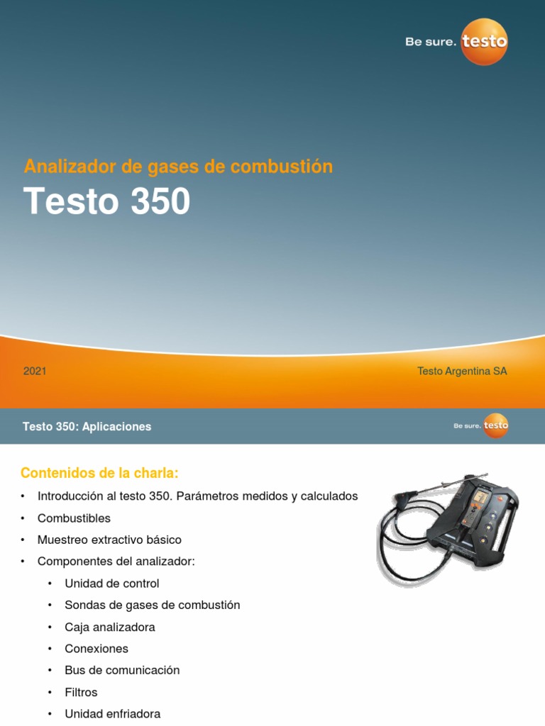 (2021) Testo 350 | PDF | Combustión | Par termoeléctrico