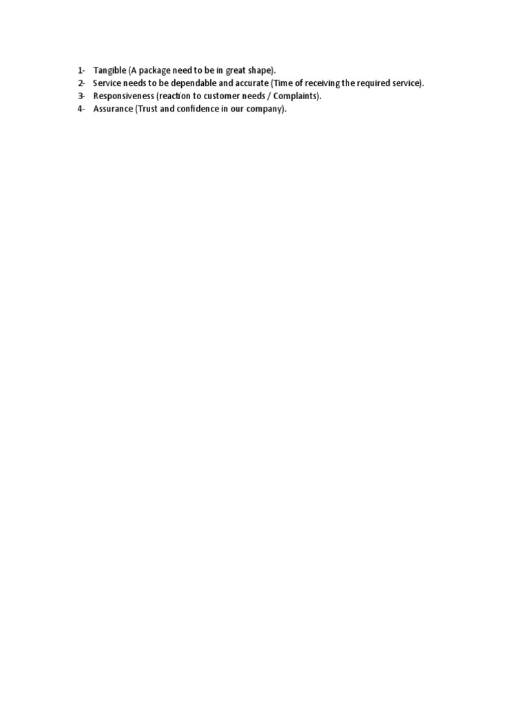 Overview of the SERVQUAL Model | PDF