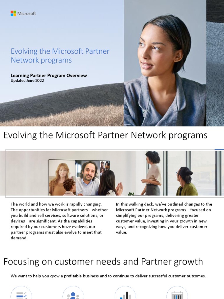 Microsoft Updated Learning Partner Program Overview | PDF | Cloud ...