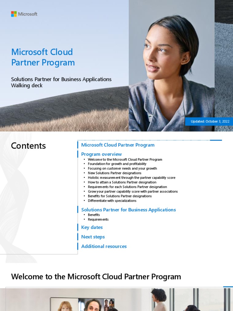 Solutions Partner For Business Applications Walking Deck | PDF ...