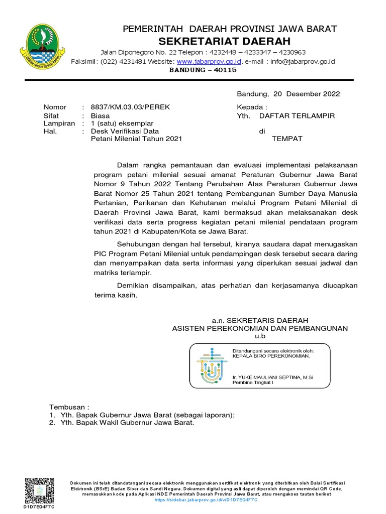 Surat Verifikasi Data Petani MIlenial DKPP DKP Disbun Dan Dishut 21122022 152604 Signed | PDF
