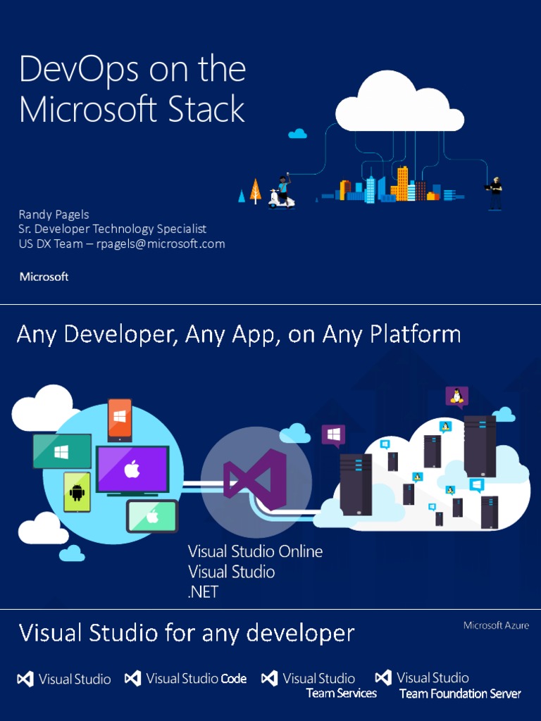 DevOps On The Microsoft Stack Presentation - V5 | PDF | Microsoft Visual Studio | Web Application