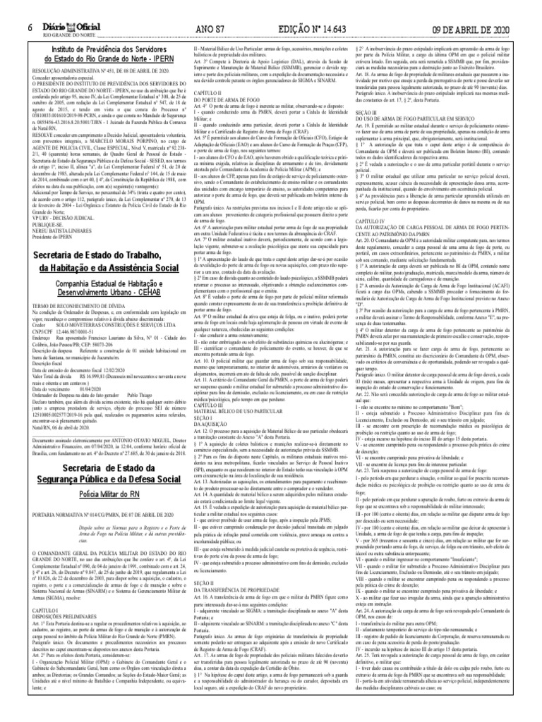 Portaria Normativa 014 | PDF | Polícia | Roubo