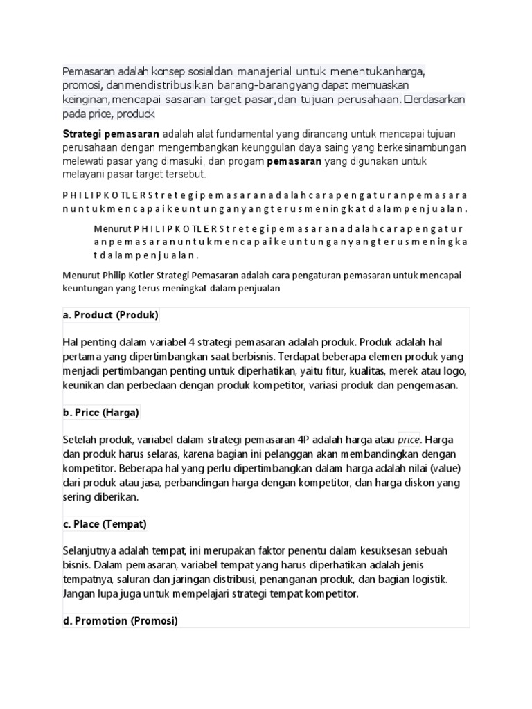 KWH Pemasaran CTTN | PDF