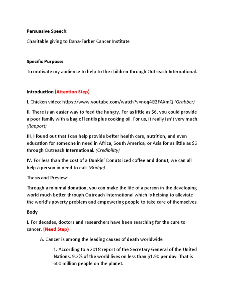 Persuasive Speech Example | PDF | Poverty | Poverty & Homelessness