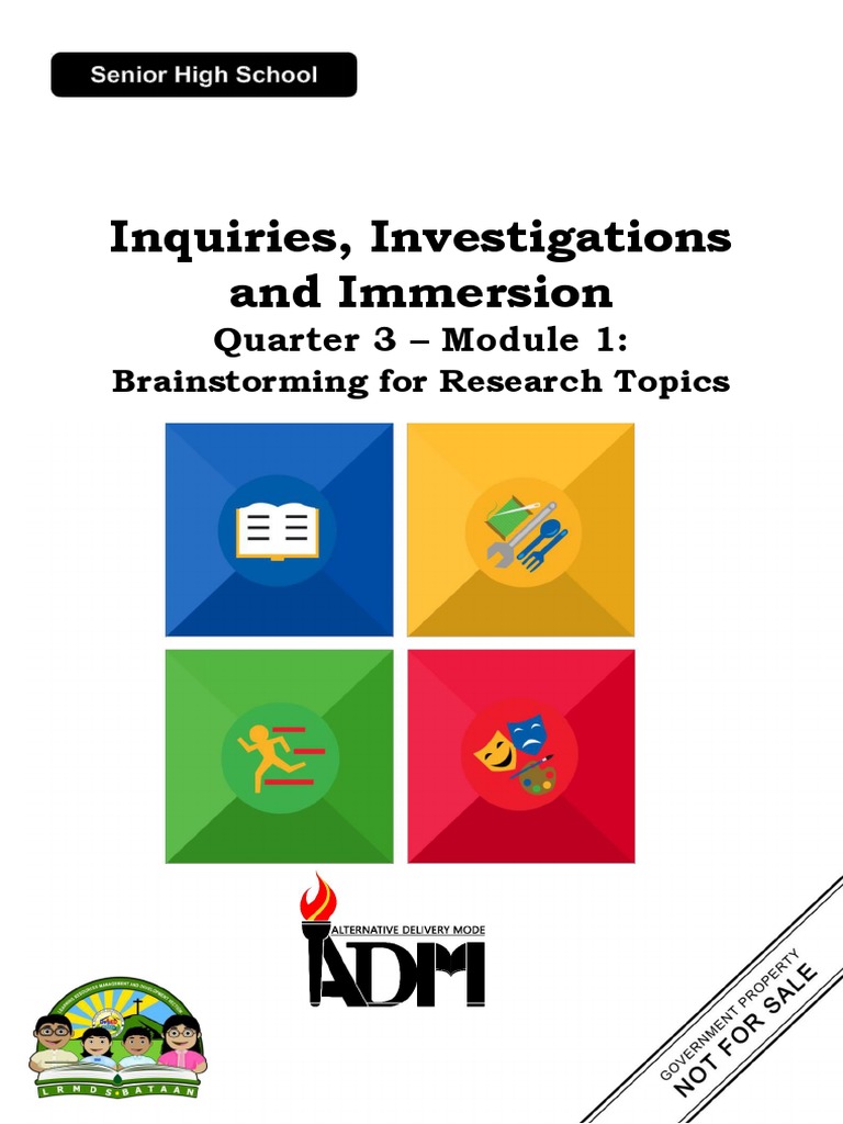3is Brainstorming For Research | PDF | Academic Publishing | Curiosity