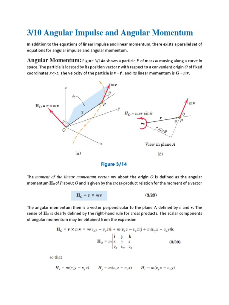 CHAPTER 3 Angular Impulse and Angular Momentum | PDF | Angular Momentum ... CHAPTER 3 Angular Impulse and Angular Momentum | PDF | Angular Momentum ...