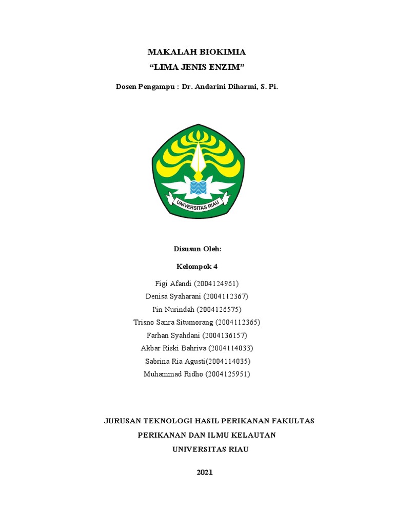 Makalah Biokimia | PDF | Kesehatan Holistik
