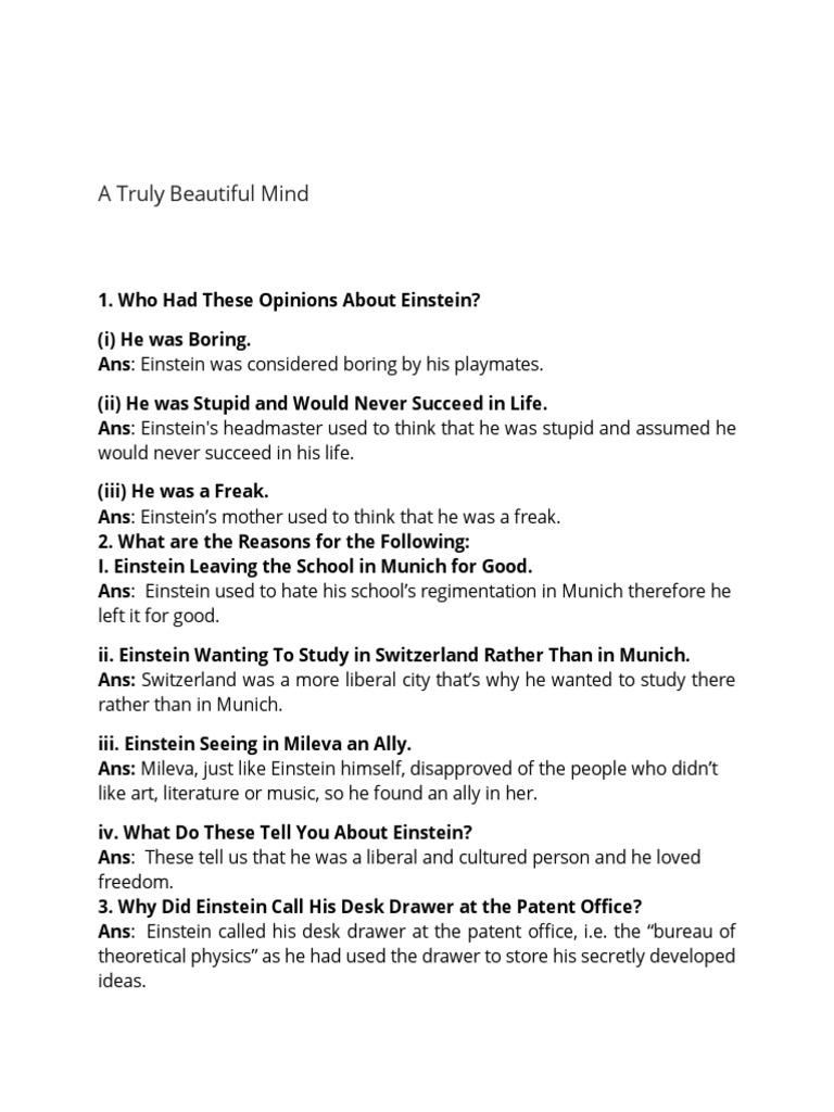 A Truly Beautiful Mind | PDF